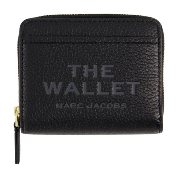 Marc Jacobs | Bags | Marc Jacobs The Mini Compact Wallet Leather Black ...